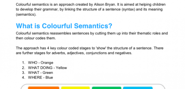A Guide to Colourful Semantics - Integrated Treatment Services